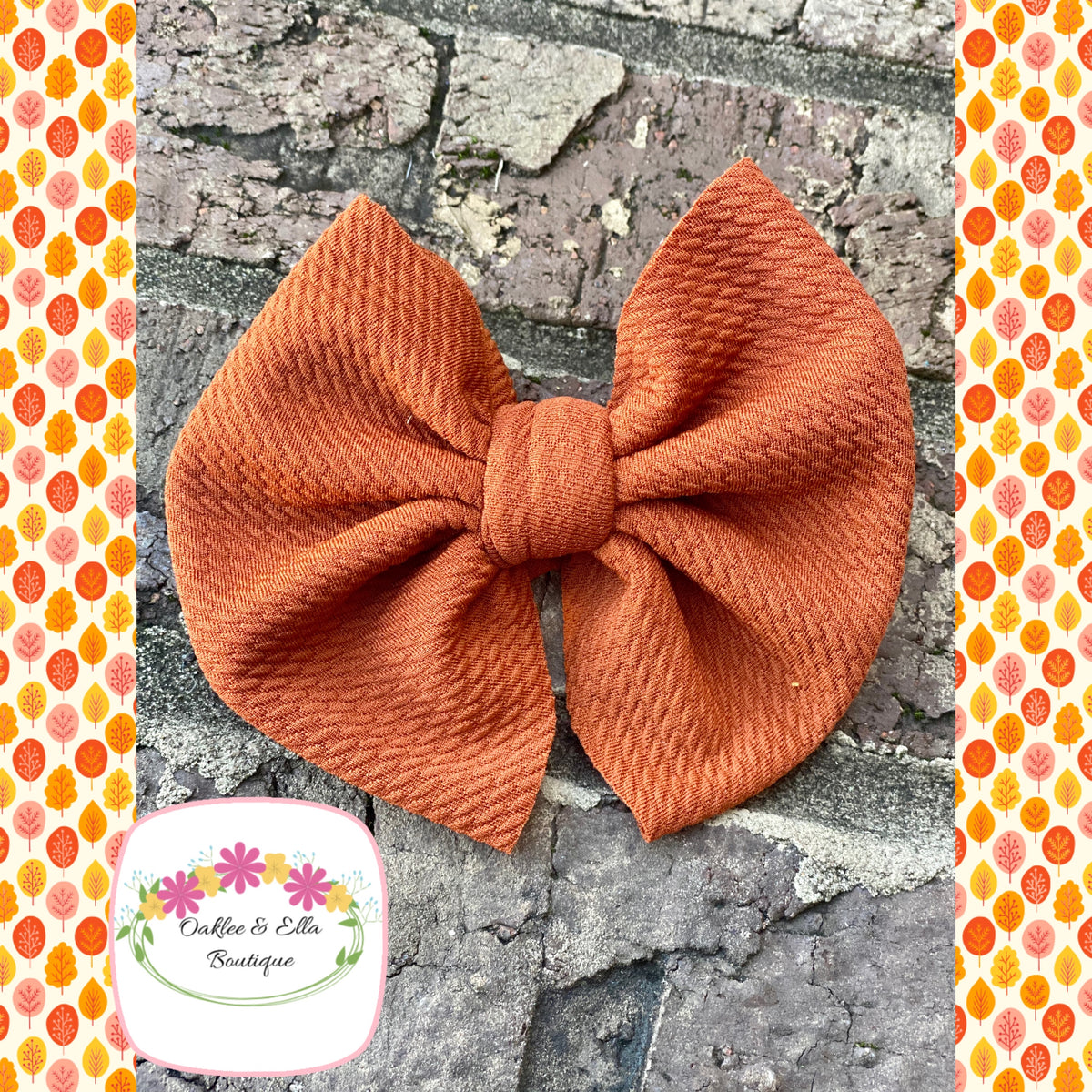 Burnt Orange Bows – Oaklee & Ella Boutique